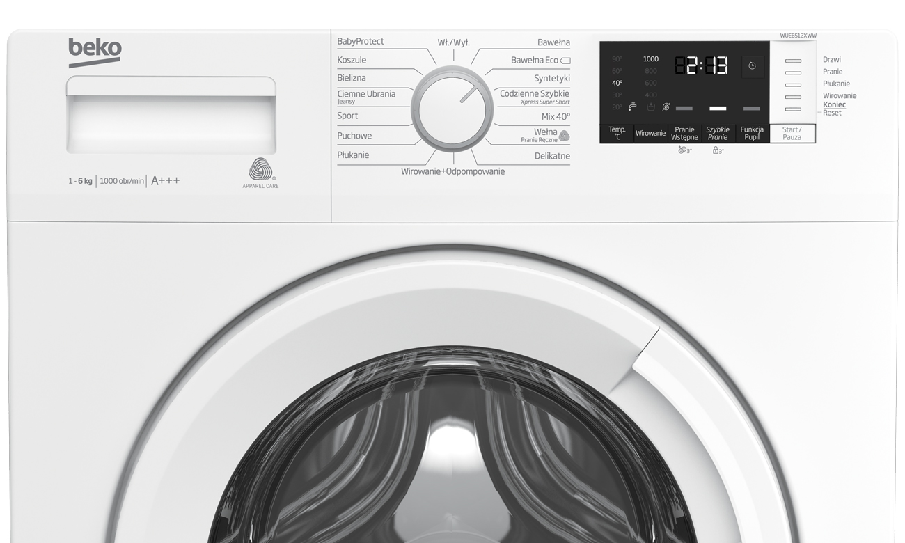 Beko WUE6512XWW - Pralki ładowane od frontu - Sklep internetowy - al.to