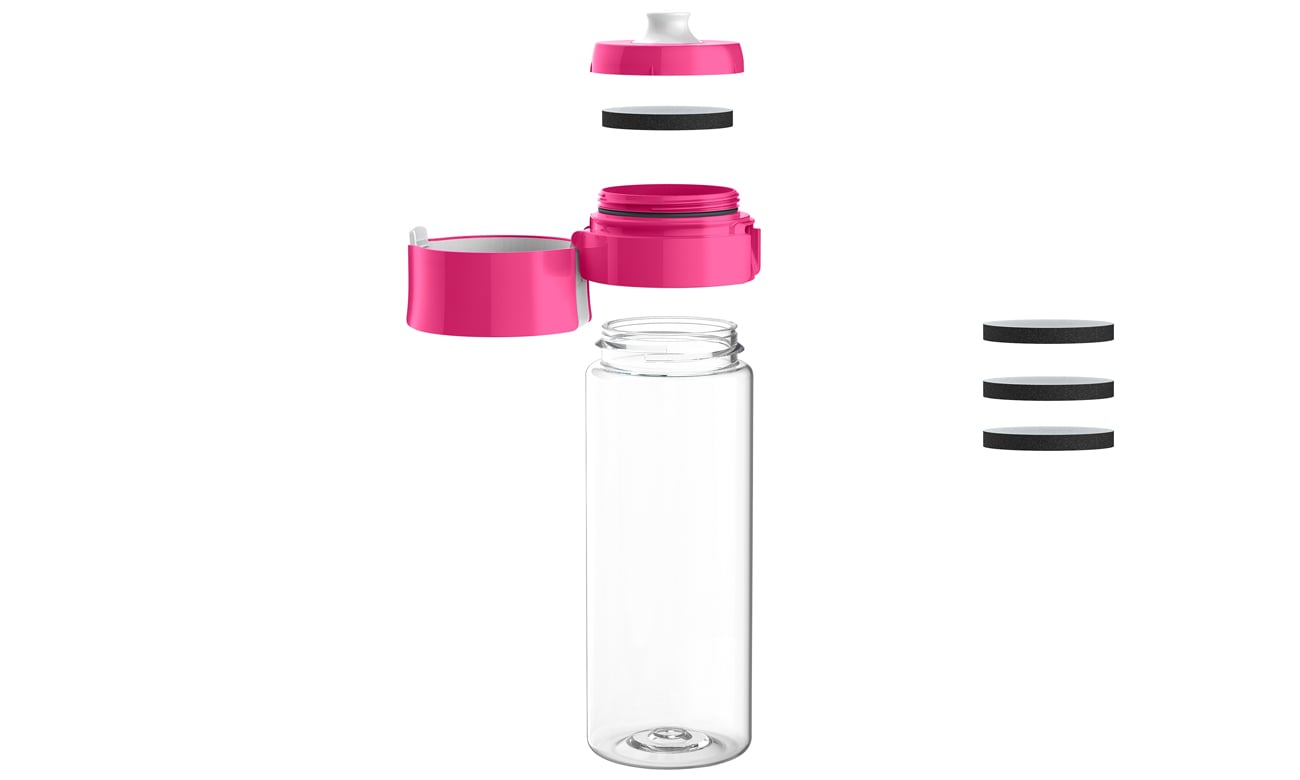 Brita Butelka filtrująca Fill&Go Vital różowa + 4 wkłady - Filtracja ...