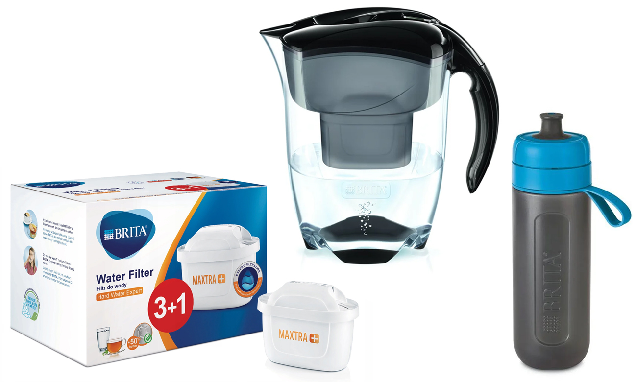 Brita Dzbanek ELEMARIS MXplus XL 3,5L + butelka 0,6L + 4 wkłady ...