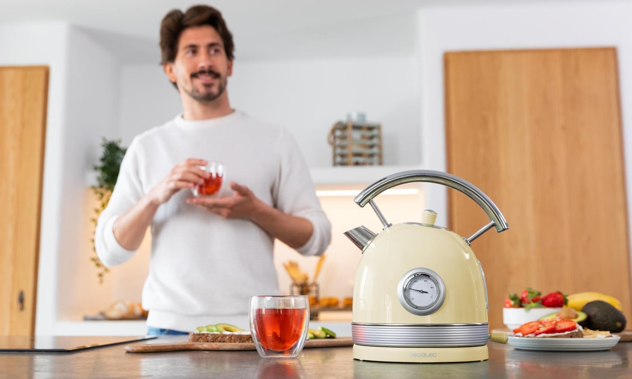 Cecotec Thermosense 420 Vintage Light Yellow - Czajniki elektryczne - Sklep internetowy - al.to