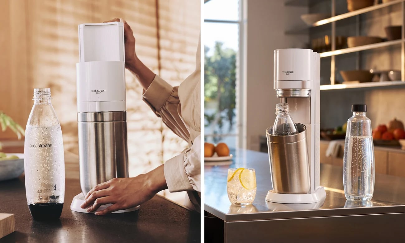 SodaStream DUO WHITE + BUTELKA SZKLANA 1L - Saturator do wody - Sklep ...