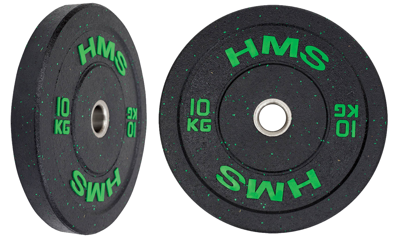 HMS Talerz Olimpijski Bumper 10 kg HTBR10 GREEN - Sklep internetowy - al.to