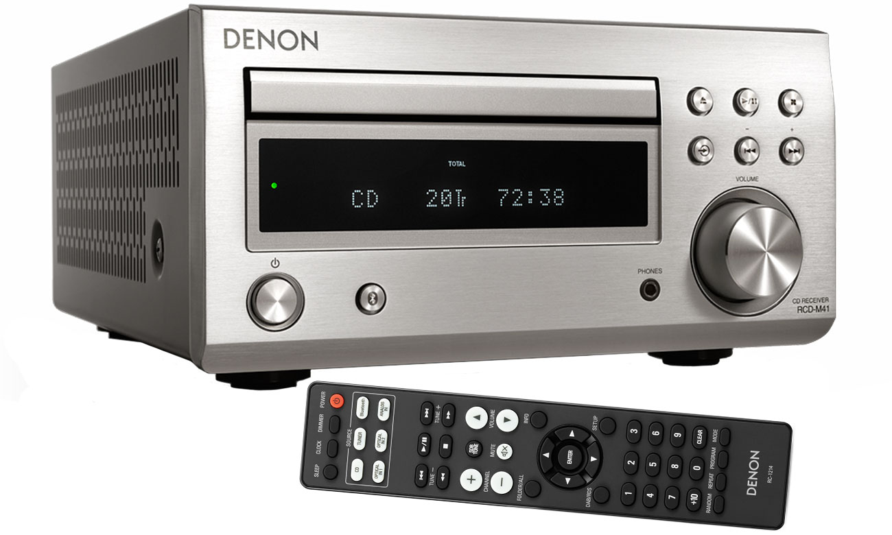 Denon D-M41 Srebrny/Wiśnia - Wieże stereo - Sklep komputerowy - x-kom.pl