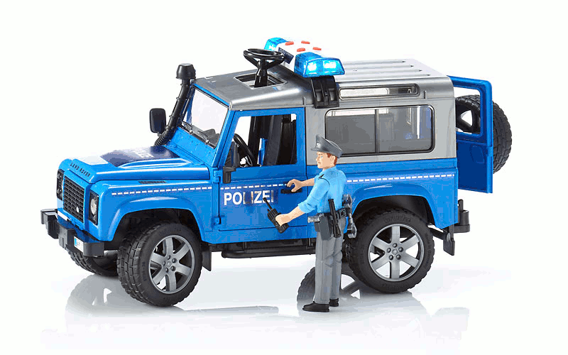 Bruder Land Rover Defender policyjny z figurką - Pojazdy, tory i garaże ...