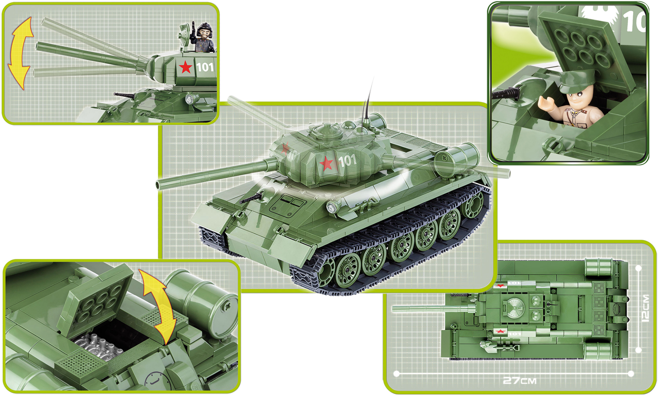 Cobi Small Army T-34/85 czołg sowiecki - Klocki dla dzieci - Sklep ...