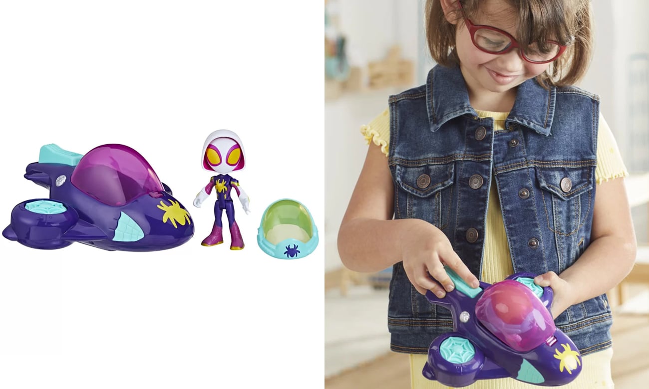 Hasbro Spidey i super kumple Ghost Spider + pojazd Glide Spinner ...