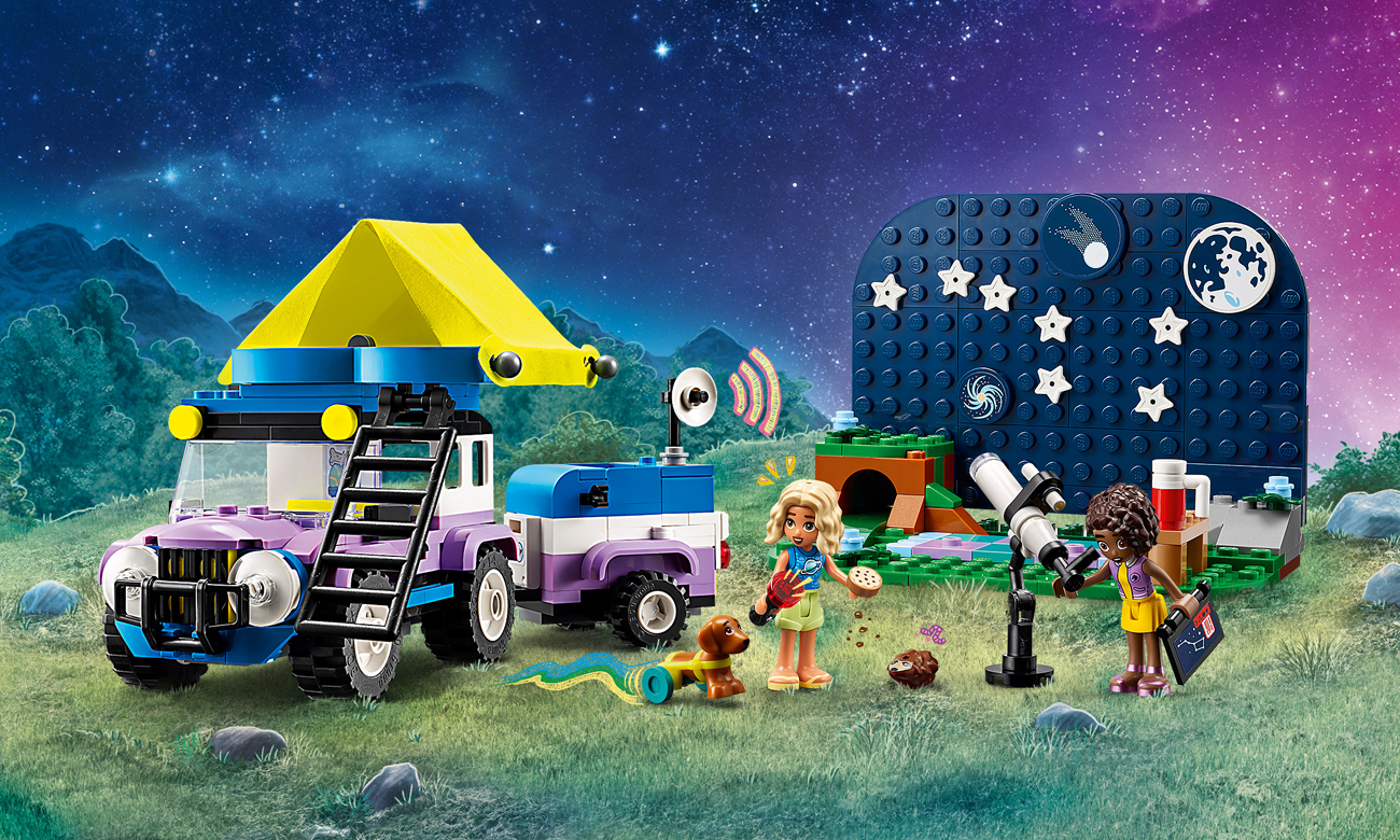 LEGO Friends 42603 Kamper z mobilnym obserwatorium gwiazd - Klocki LEGO ...