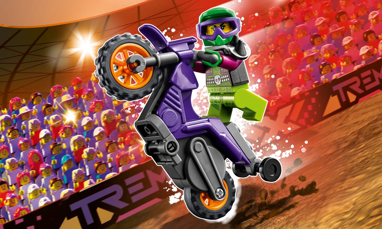 LEGO City 60296 Wheelie na motocyklu kaskaderskim - Klocki LEGO ...