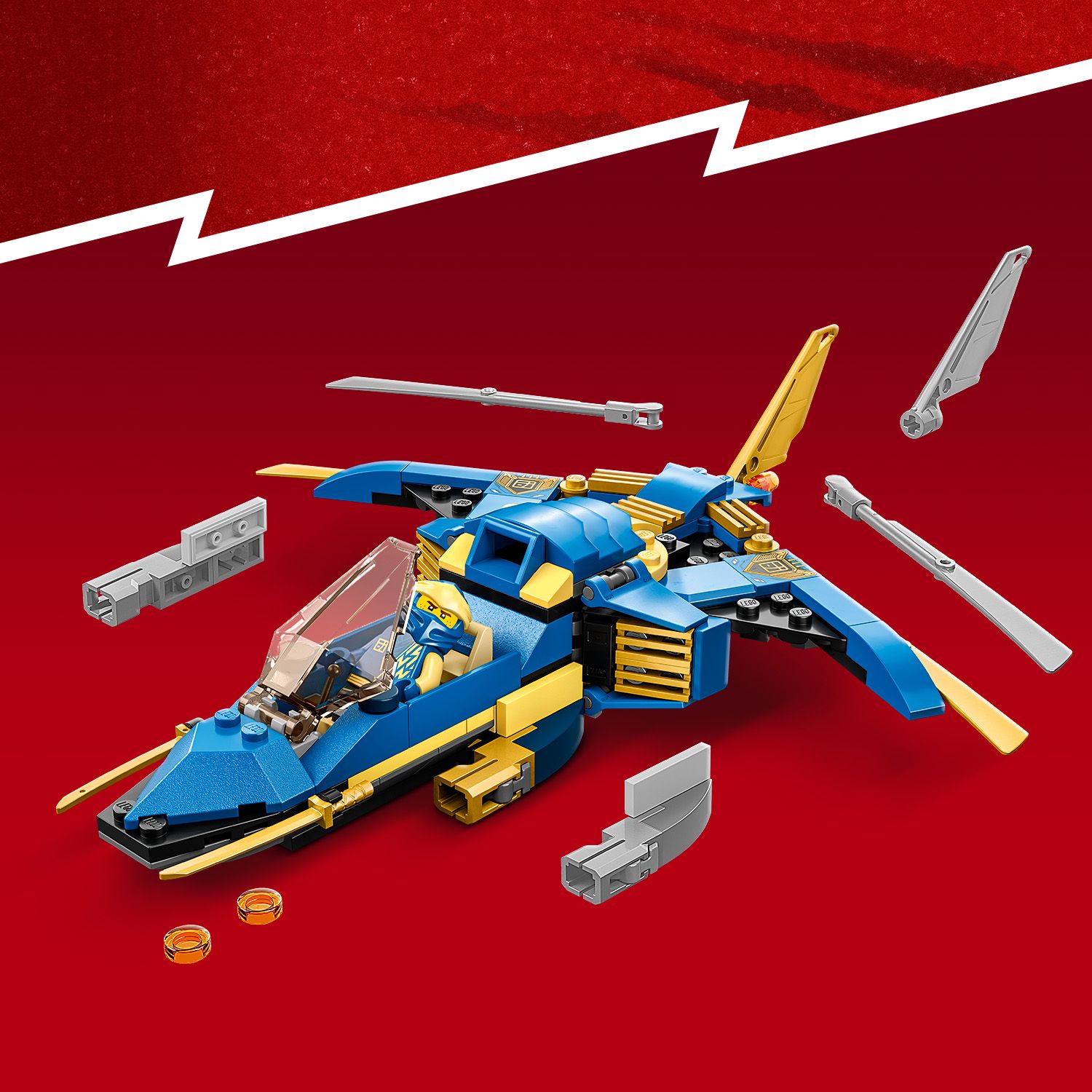 LEGO Ninjago 71784 Odrzutowiec ponaddźwiękowy Jay’a EVO - Klocki LEGO ...
