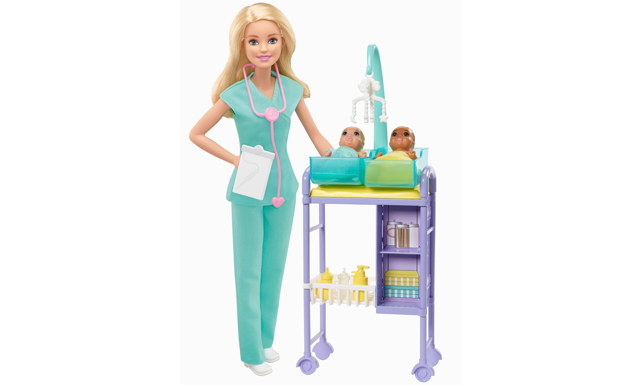 Barbie Pediatra Zestaw Kariera Lalka blondynka - Lalka i akcesoria ...