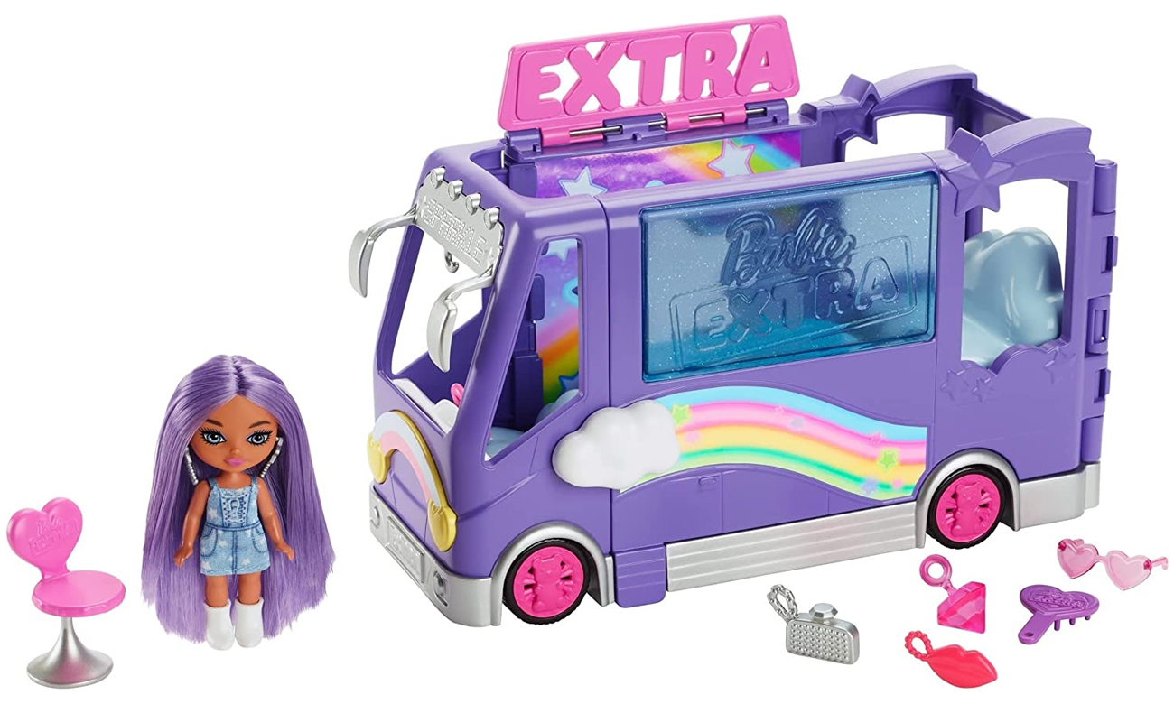 Barbie Extra Minibus koncertowy + Lalka Mini Minis - Lalka i akcesoria ...