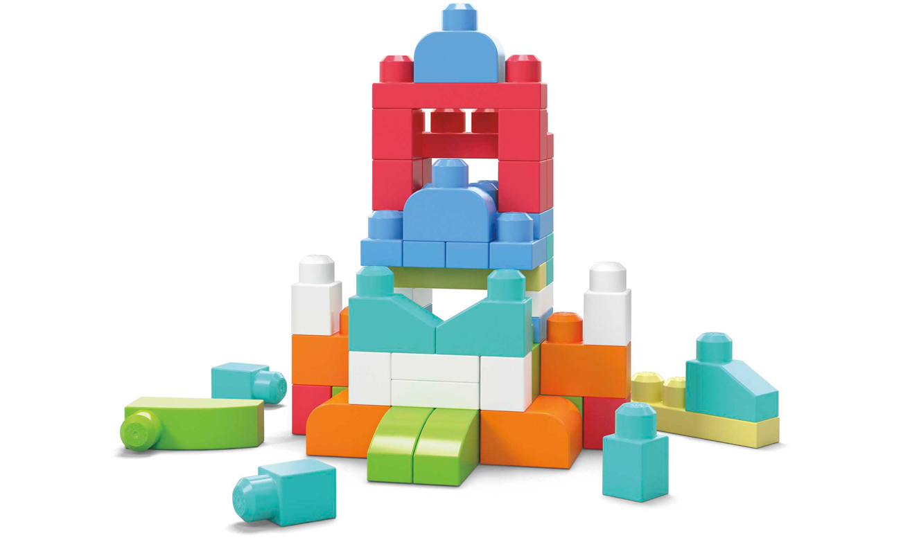 Mega Bloks Zestaw prezentowy Torba 60 klocków + Aktywizujące dinozaury ...