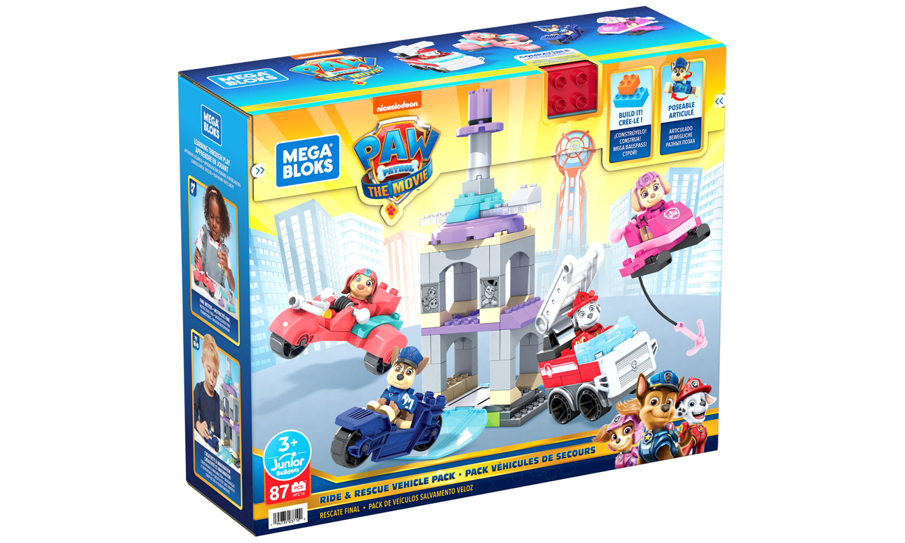 Mega Bloks Psi Patrol Remiza + 4 pojazdy - Klocki dla dzieci - Sklep ...