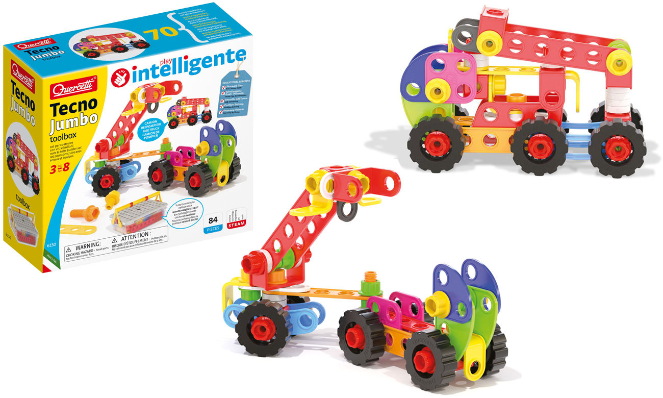 Quercetti Zestaw konstrukcyjny Techno Jumbo Toolbox - Zabawki kreatywne ...
