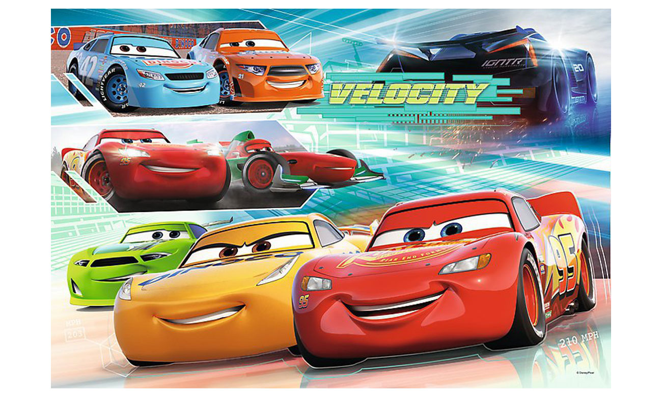 Trefl Disney Cars 3 Bohaterowie wyścigu 100 el - Puzzle dla dzieci ...